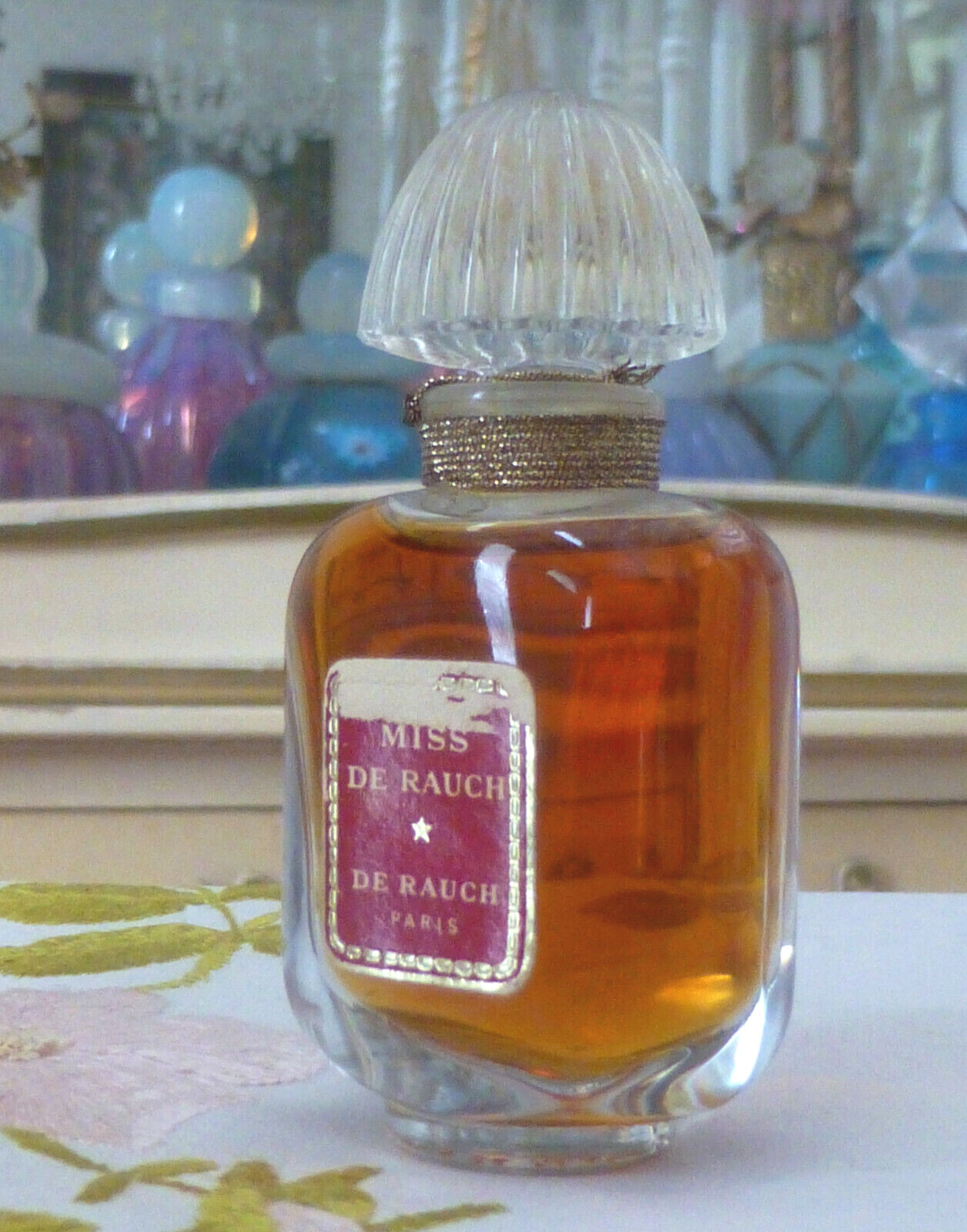 VTG 1960s CORDED Parfums de Rauch MISS DE RAUCH Real Perfume 0.50 1/2 ...