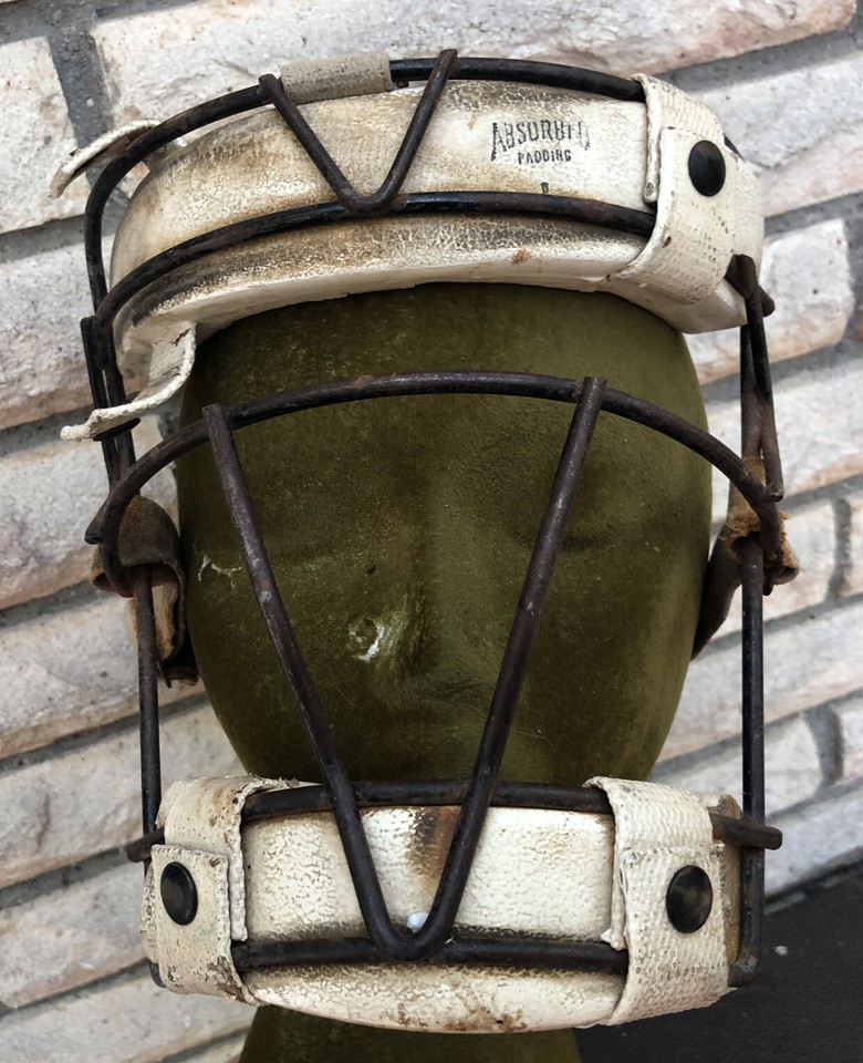 Baseball Catcher Wire Mask Cage Rare Unique vtg 1950s 1960s Absorbio ...