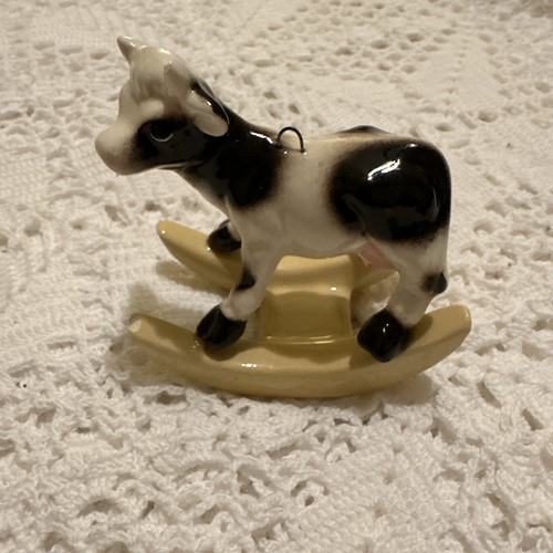 Renaker Brazel Storybook Black and White Cow jumped over the Moon ...