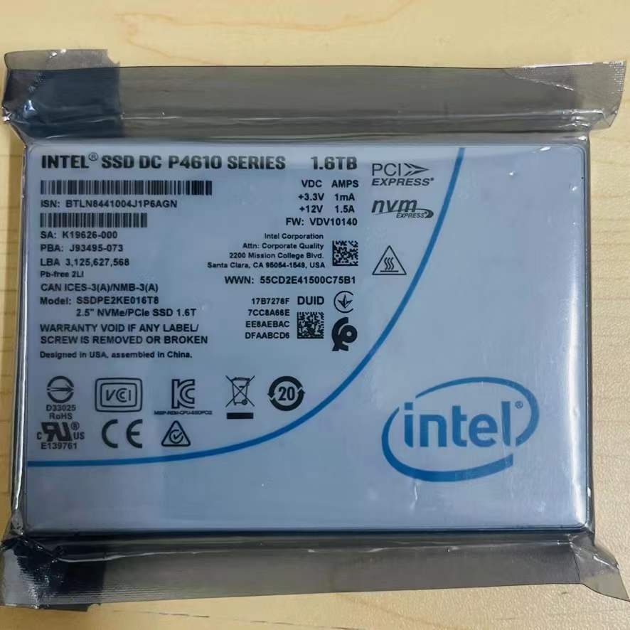 INTEL 1.6TB SSD U.2 P4610 Solid State Drive SSDPE2KE016T8 NVME VDV10140 ...