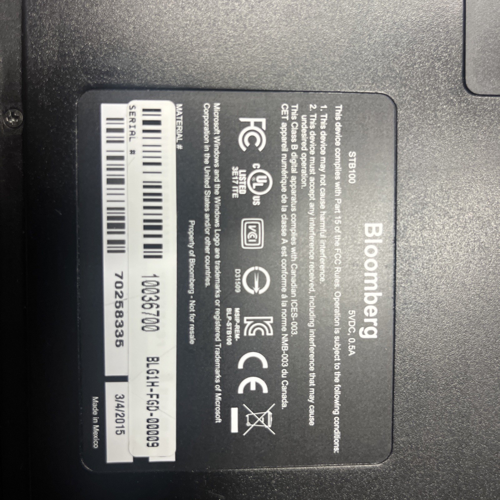 Bloomberg STB100 Wired USB Keyboard Black | eBay