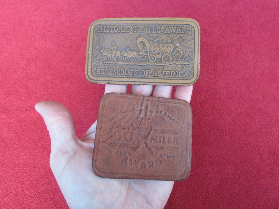 Vtg BSA Boy Scouts 50 Miler Afoot Afloat Award & Historic Trails Award ...