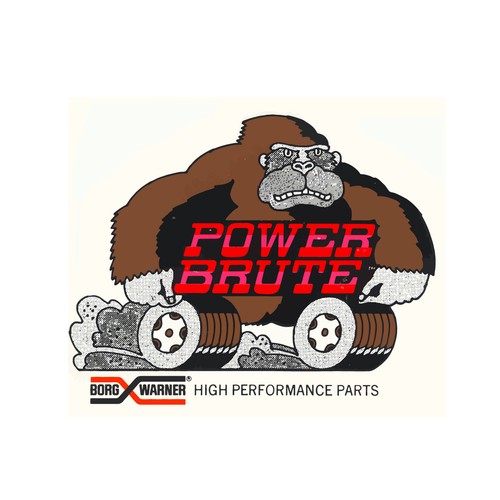 BORG WARNER POWER BRUTE HIGH PERFORMANCE NHRA DRAG RACE HOT ROD DECAL ...