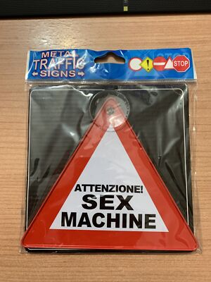 CARTELLO STRADALE Metallico Scherzo con VENTOSA (auto, vetro) - SEX ...