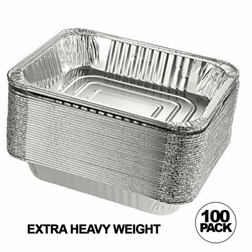 Half Size Medium Disposable Aluminum Deep Pan Only For Roast & Cooking ...