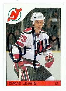 Dave Lewis autographed Hockey Card (New Jersey Devils) 1985 Topps #66 ...