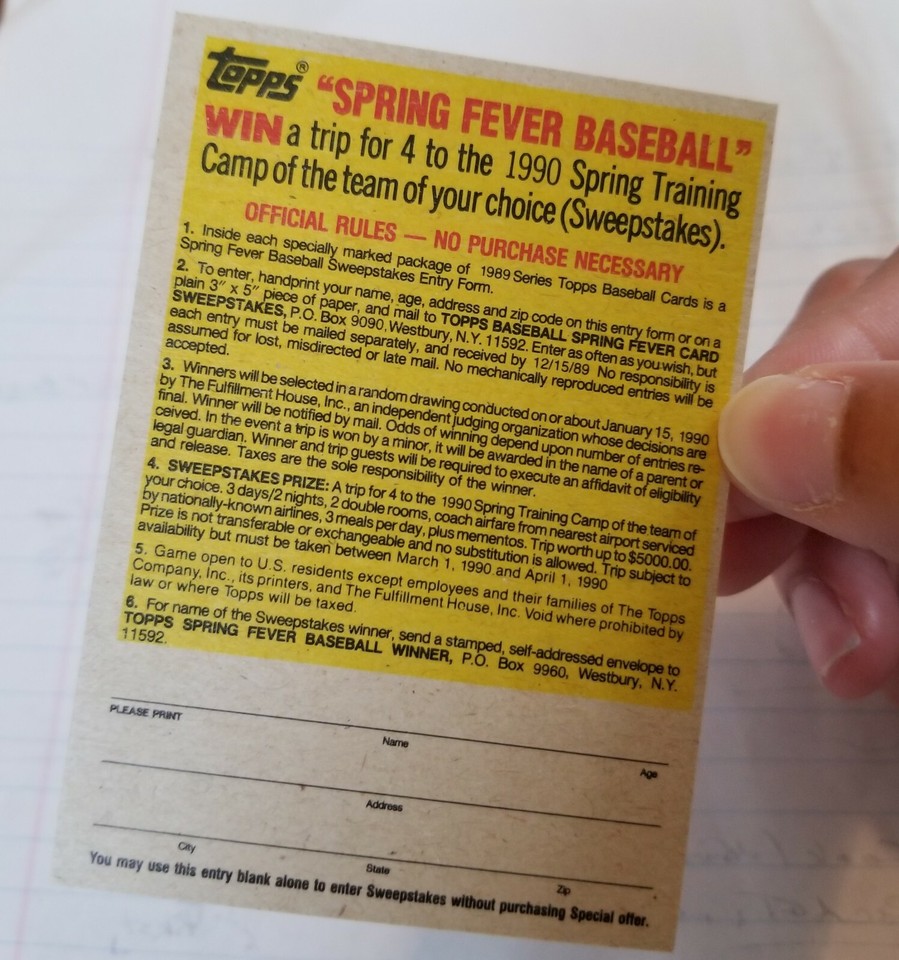 Topps Country Store/Spring Fever Baseball 1990 | eBay