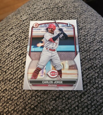 2023 Bowman Baseball Carlos Jorge 1st BP-120 Cincinnati Reds Prospect ...