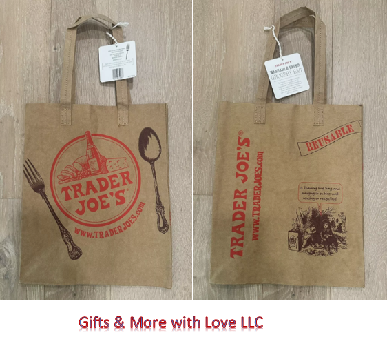 Trader Joe's NEW 💚 RARE WASHABLE PAPER REUSABLE ECO SHOPPER TOTE ...