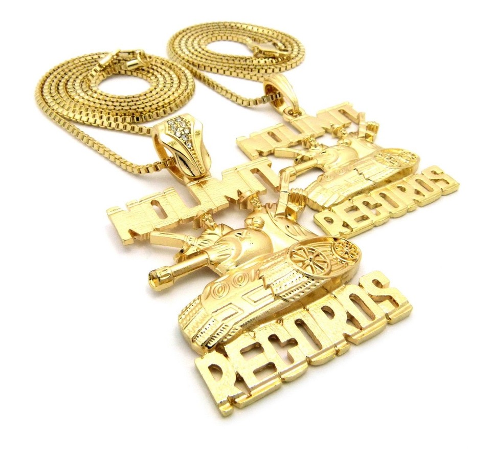 Hip Hop Micro No Limit Records Tank Pendant W/ Box Chain 2 Necklace Set ...