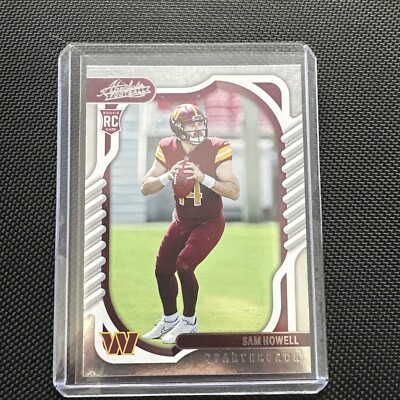 Sam Howell 2022 Panini Absolute Football #105 Commanders RC Rookie Card ...