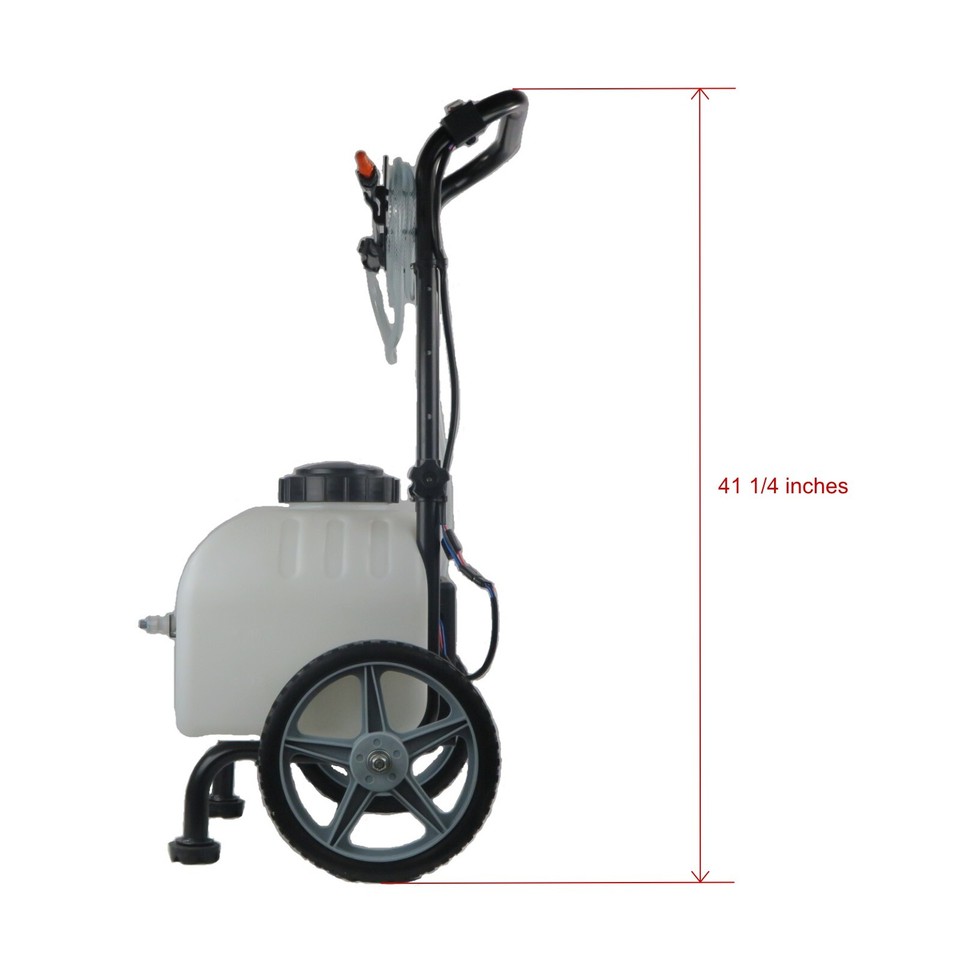 Battery Powered 9 Gallon Cart Sprayer for Rodent, Weed, and Grass ...