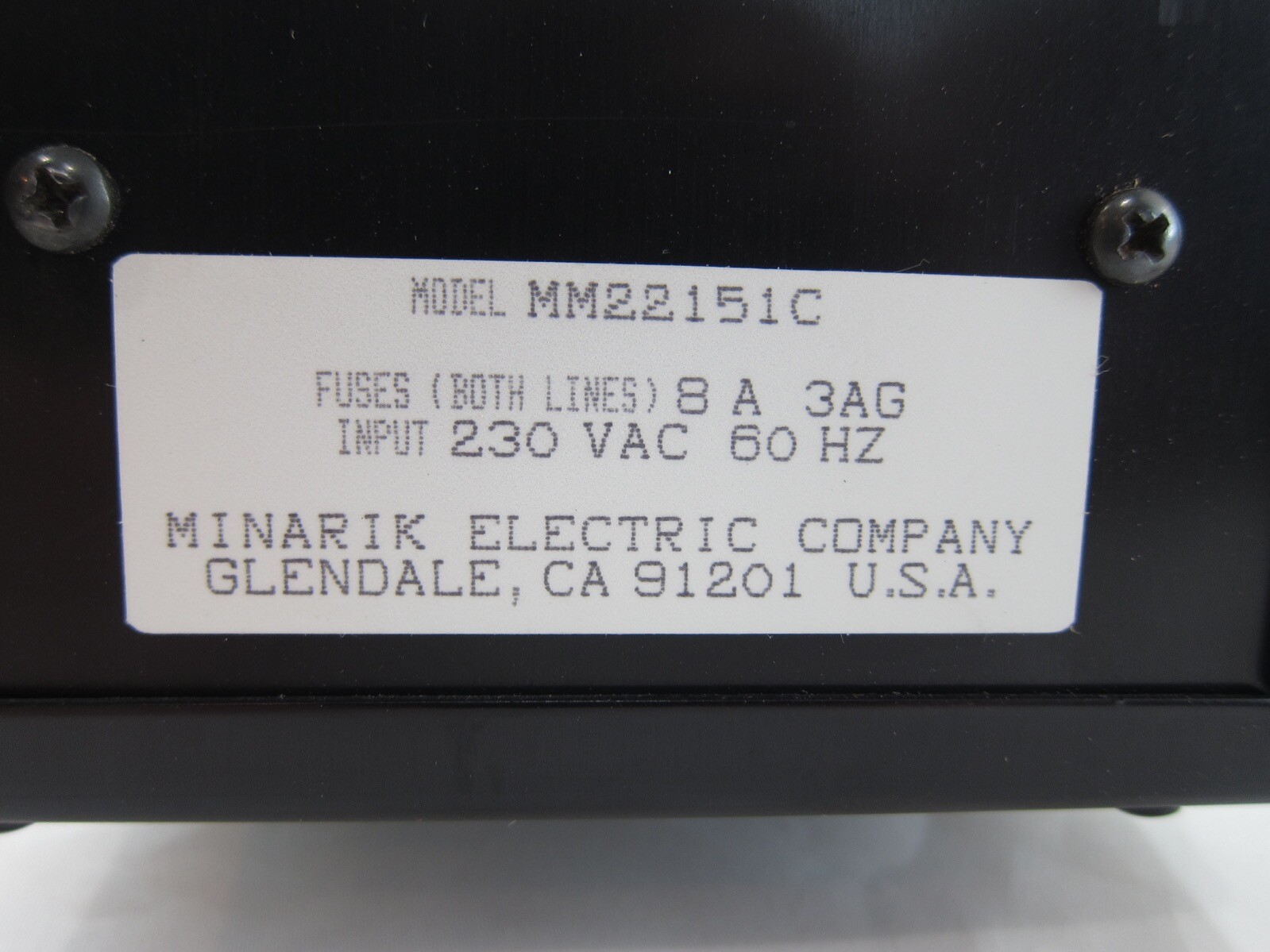 NEW Minarik MM22151C 230VAC Adjustable Speed Control Motor Master 20000 ...