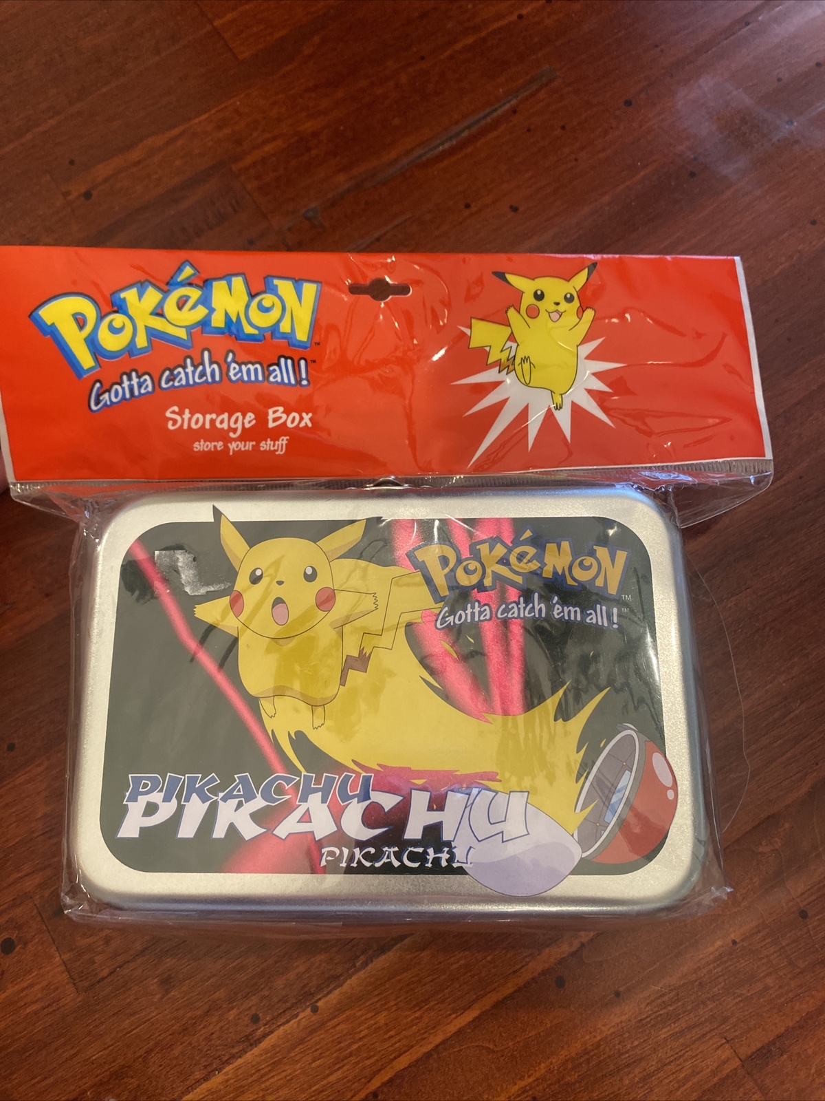 Pokemon Pikachu Storage Box Collector Tin 1999 Base Set Tin Nintendo ...