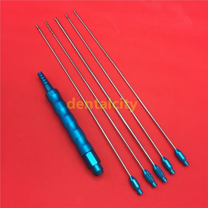 Beauty tools Liposuction Cannulas Set of 5 pieces with Handle ...