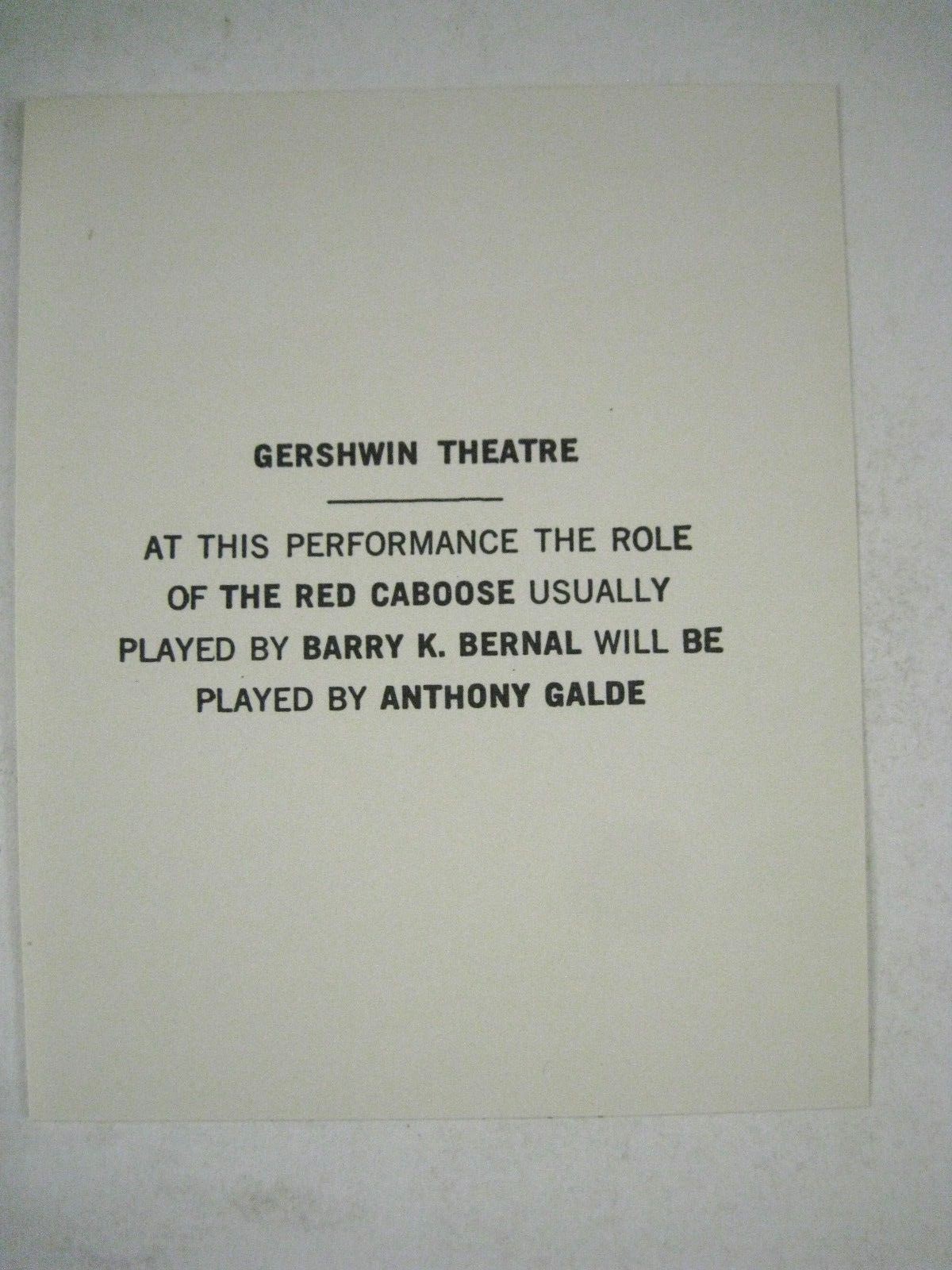 Starlight Express Playbill 1987 Gershwin Theatre Michael Berglund ...