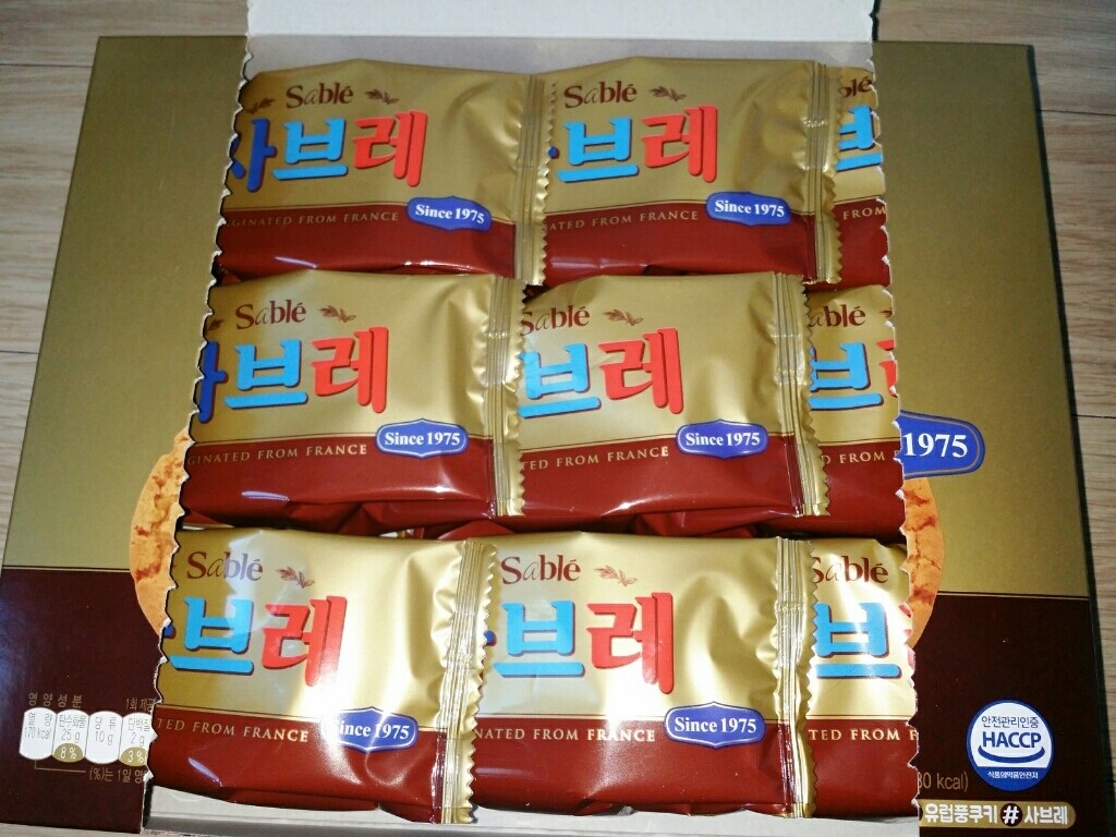 Korean Snack HAITAI Sable 315g Sweet Soft Delicious Cookie With Coffee ...