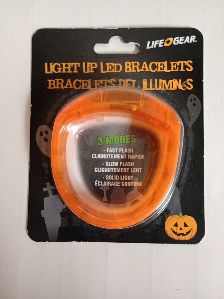 Halloween Life Gear Light Up LED Bracelet Green 3 Modes Be Seen At ...