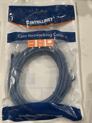 Intellinet Cat6 Patch Cable UTP 14FT, Blue, Molded - NEW | eBay