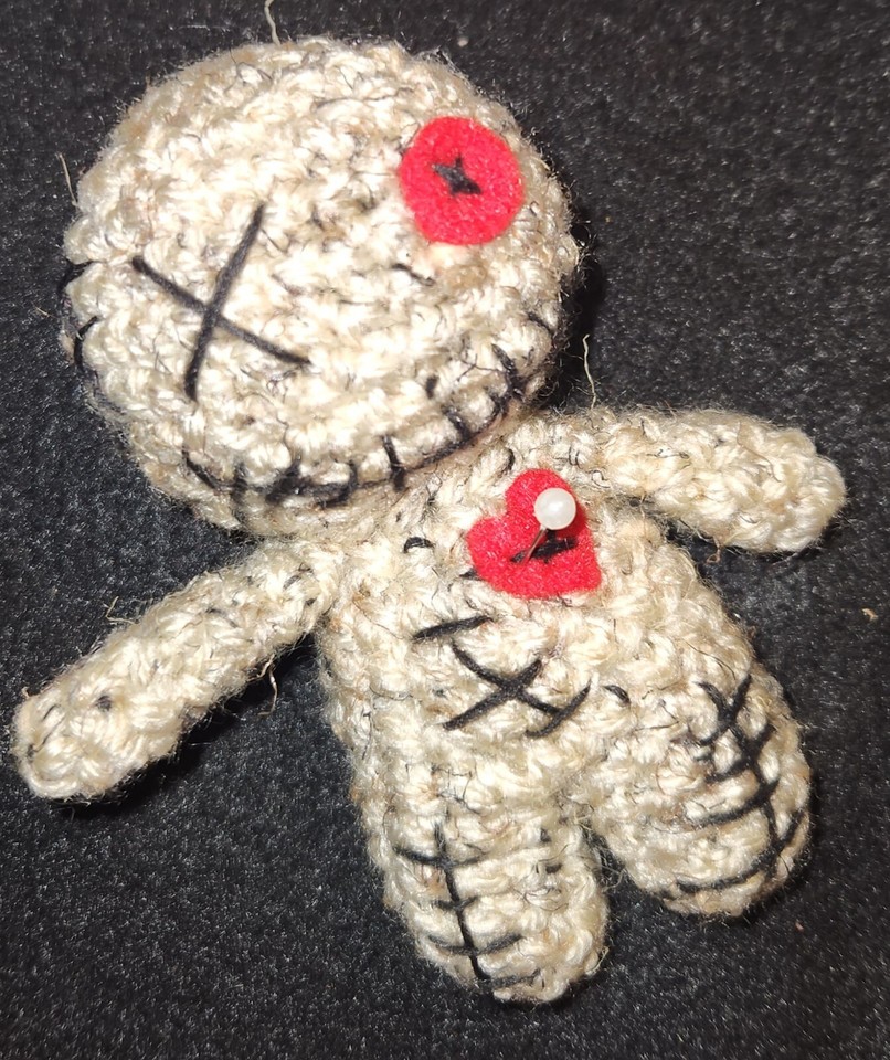 Little Voodoo Doll Crochet Amigurumi Handmade Adorable 4 Inch Plush | eBay
