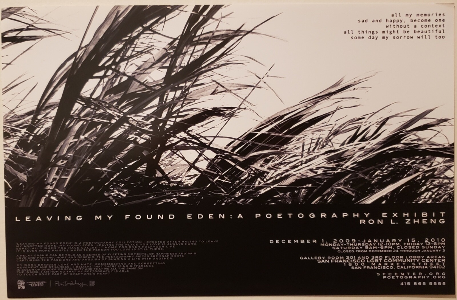 Ron L. Zheng. San Francisco GLBT Community Center exhibition poster | eBay