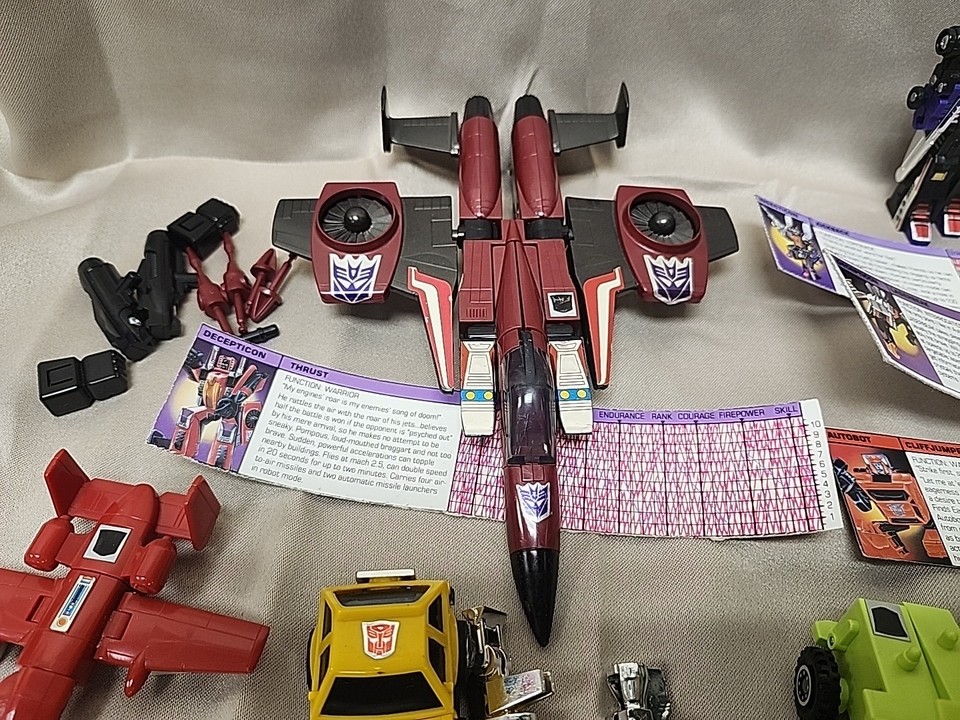 Lot of Vintage GI Transformers Figures Character Cards And Accessories ...