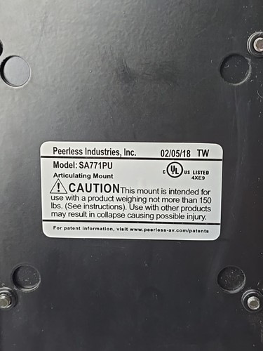 Peerless SA771PU SmartMount Full-Motion Articulating 46"- 90" TV Wall ...