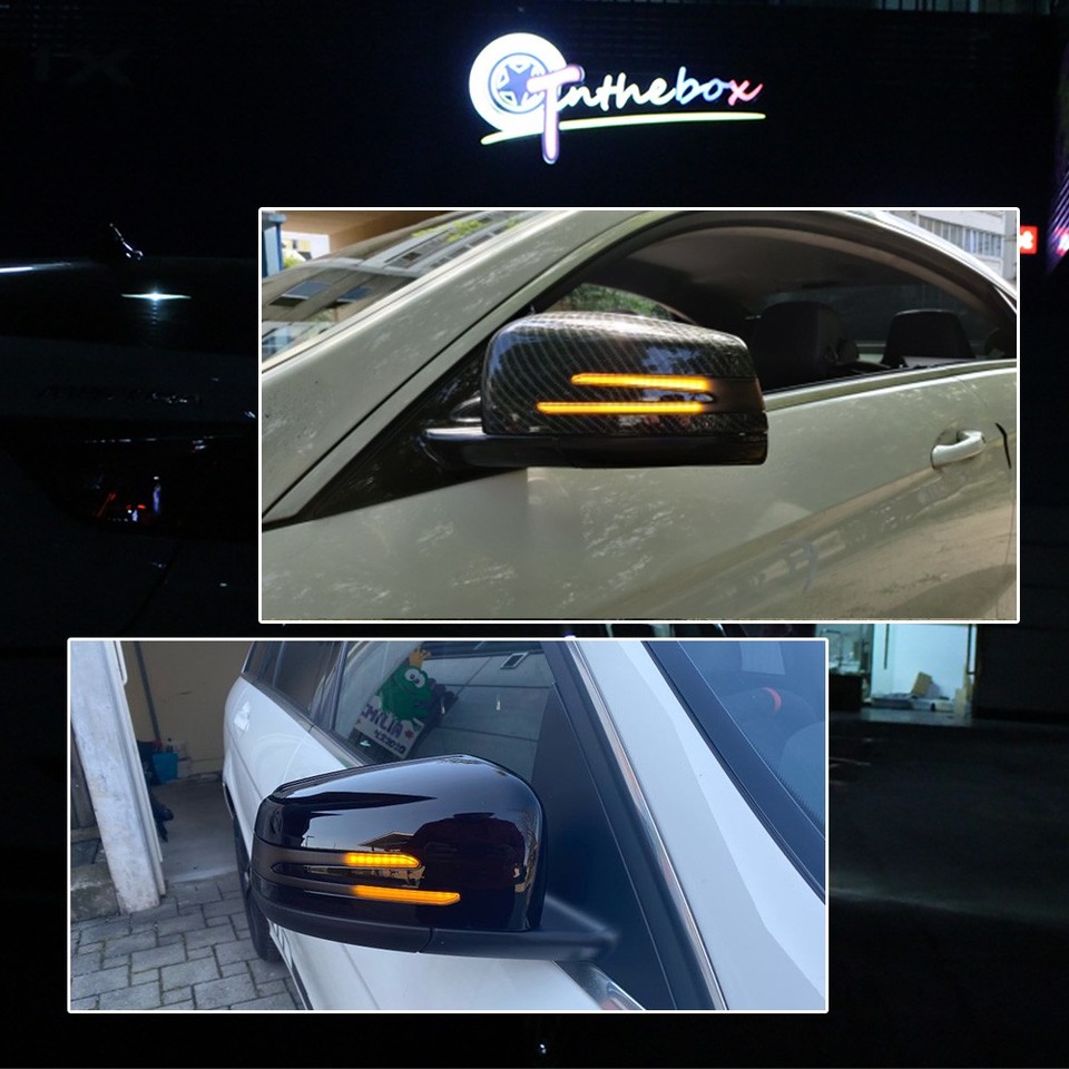 Sequential Amber LED Signal Side Mirror LED Lights For Benz C E S CLA ...