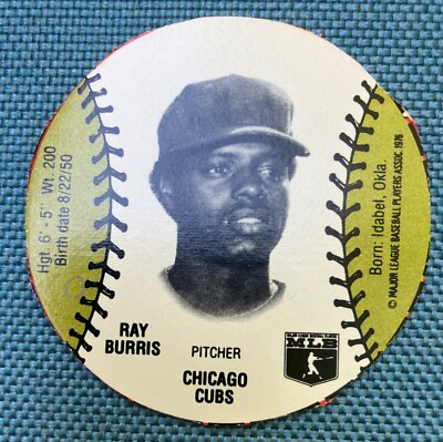 1976 Ray Burris MSA Wiffle Ball Disc Chicago Cubs Limited Edition | eBay