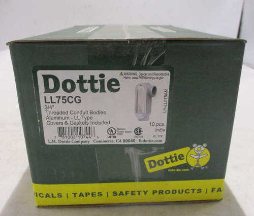 NEW BOX OF 10 DOTTIE LL75CG 3/4" THREADED CONDUIT BODY ALUMINUM | eBay