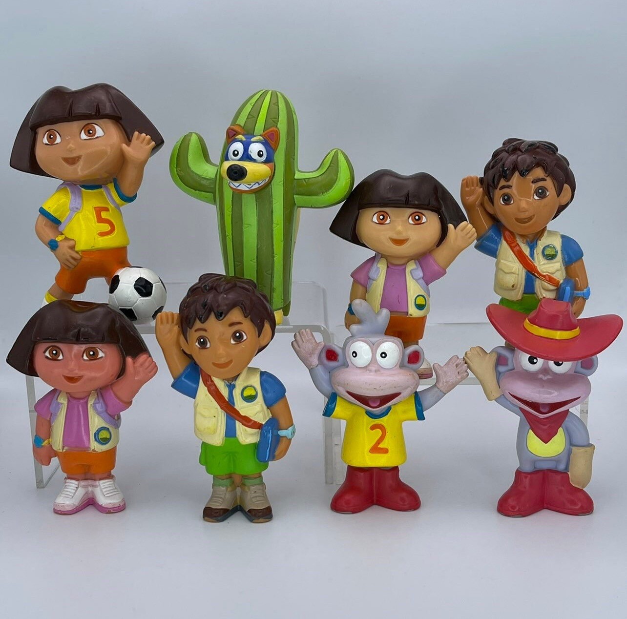 2003 Mattel Dora The Explorer 3” PVC Hard Plastic Figures LOT OF 8 ...