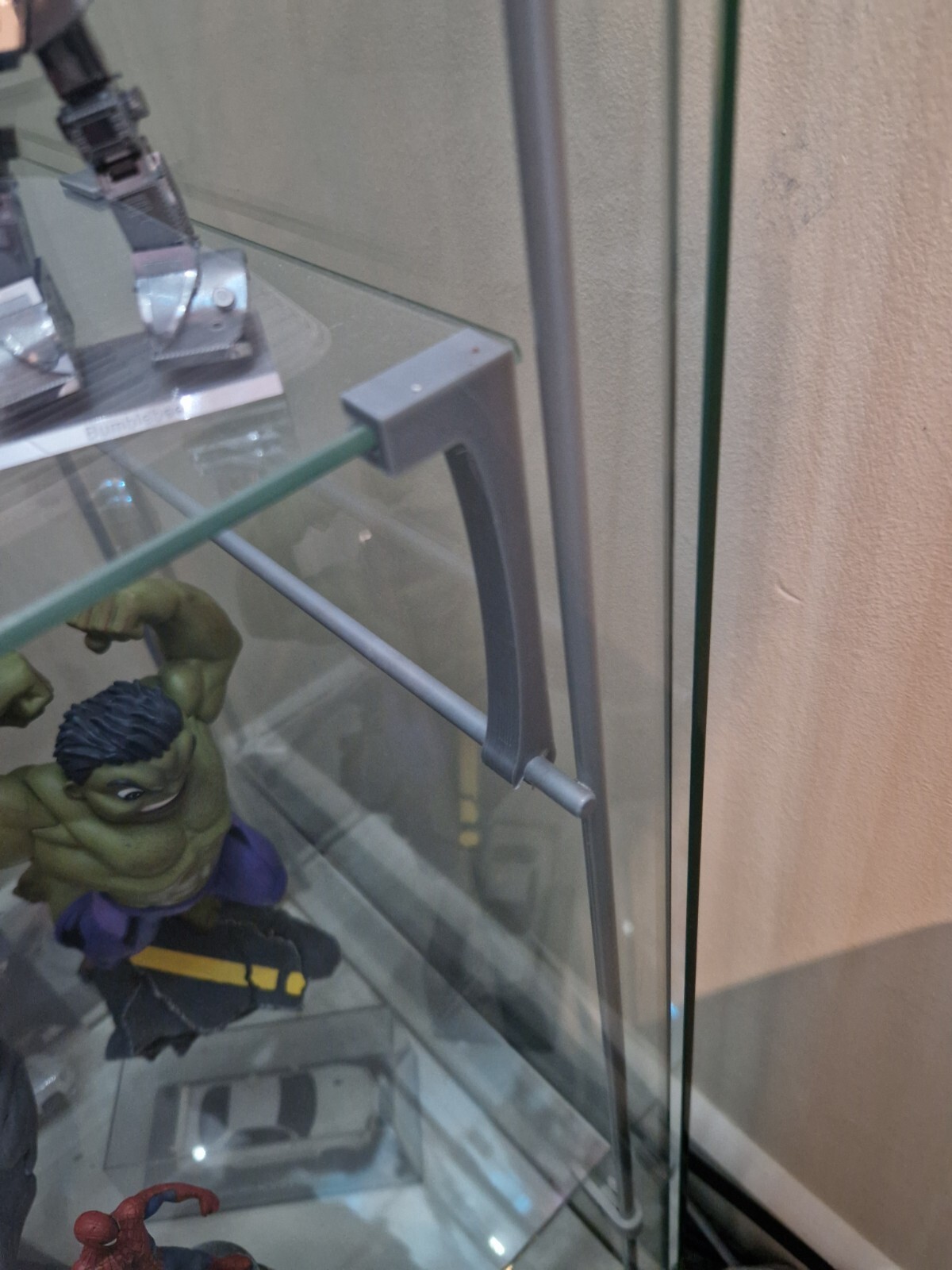 Shelf bumper kit for IKEA Detolf glass cabinet fixings risers hangers ...