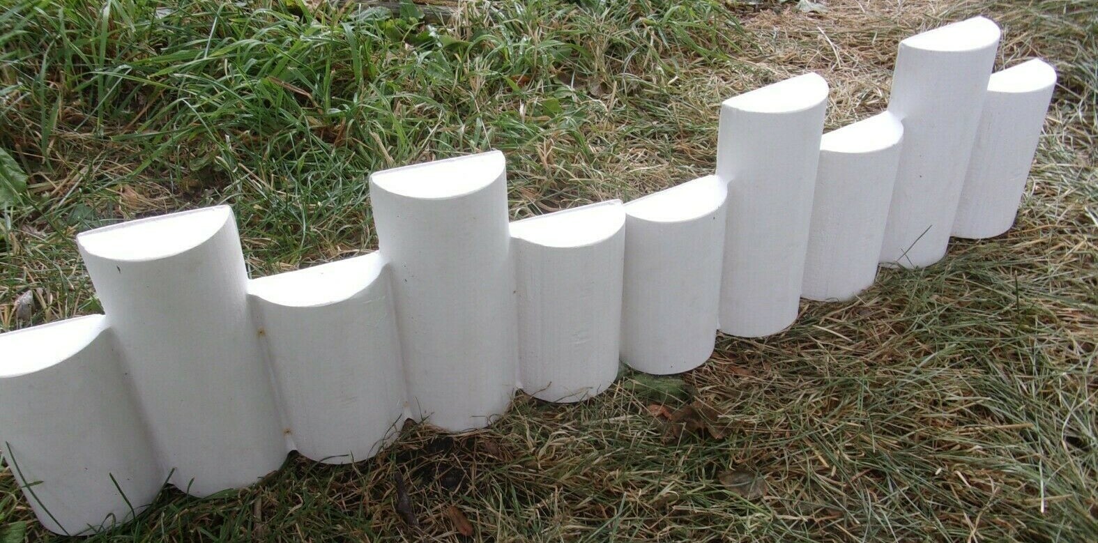 Half Log edging mold Create 100's with poly plastic mould 15" x 7" x 1. ...