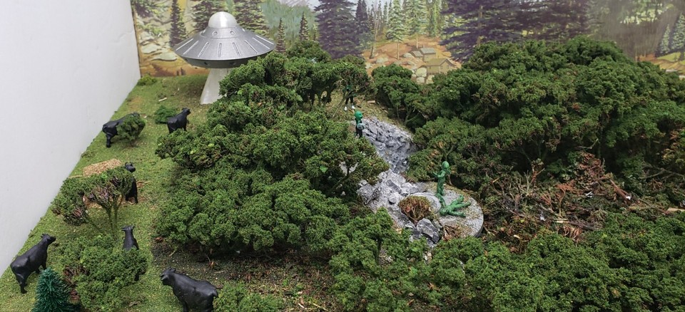 NEW 100 N SCALE TREES 4 TRAIN LAYOUT SCENES DIORAMAS WAR GAMES 1 1/2 ...