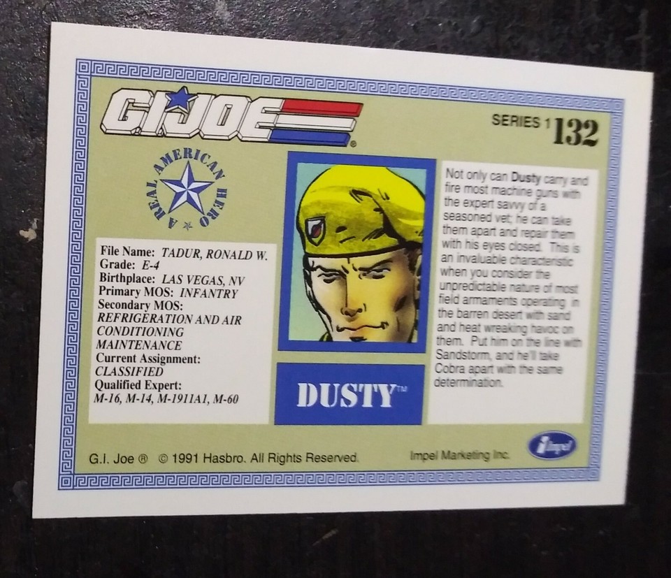 1991 Impel GI Joe Dusty #132 - Many Non Sport Cards Available | eBay