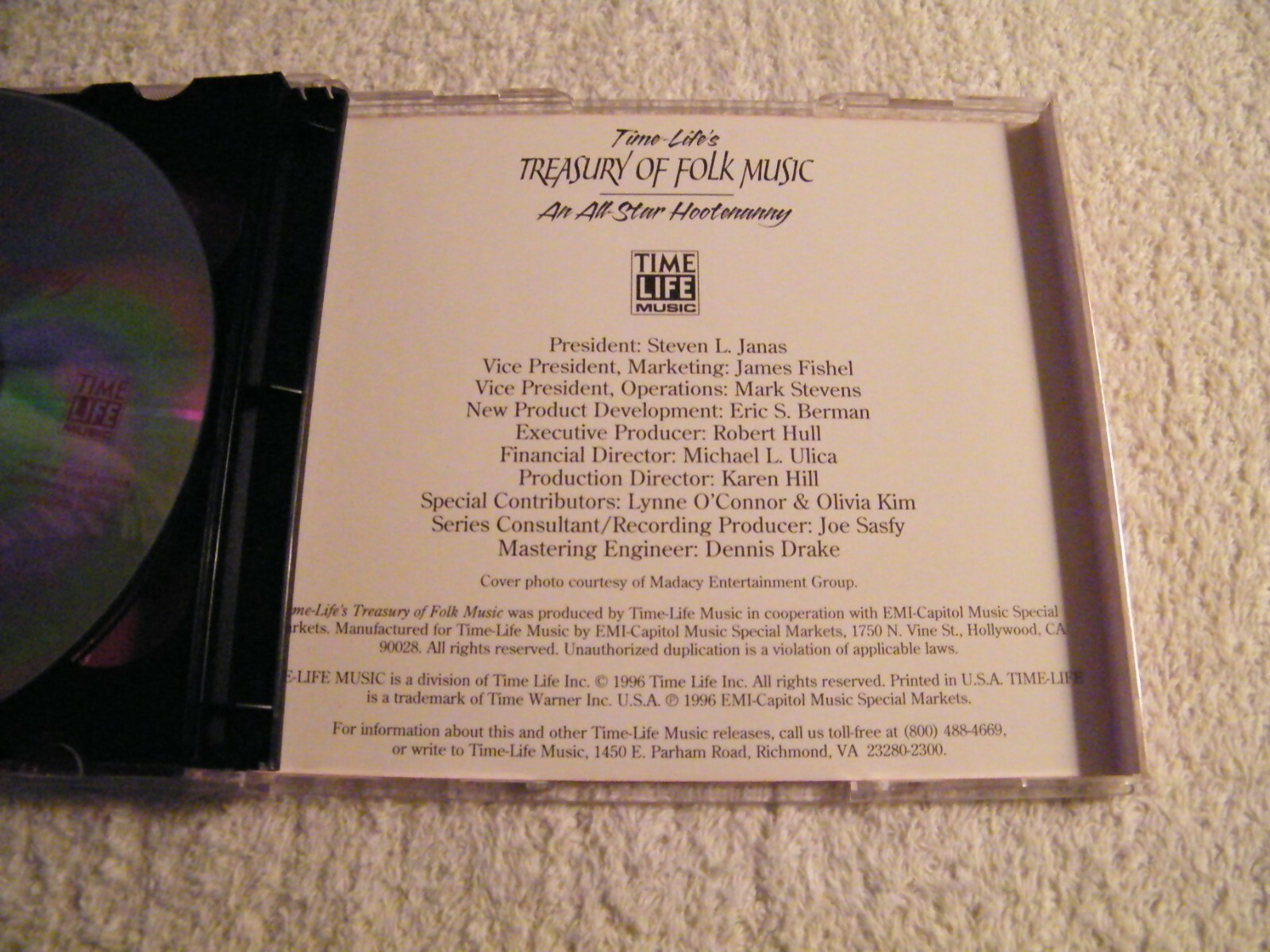 TREASURY OF FOLK MUSIC - All-Star Hootenanny - CD TIME LIFE 2 Disc Set ...