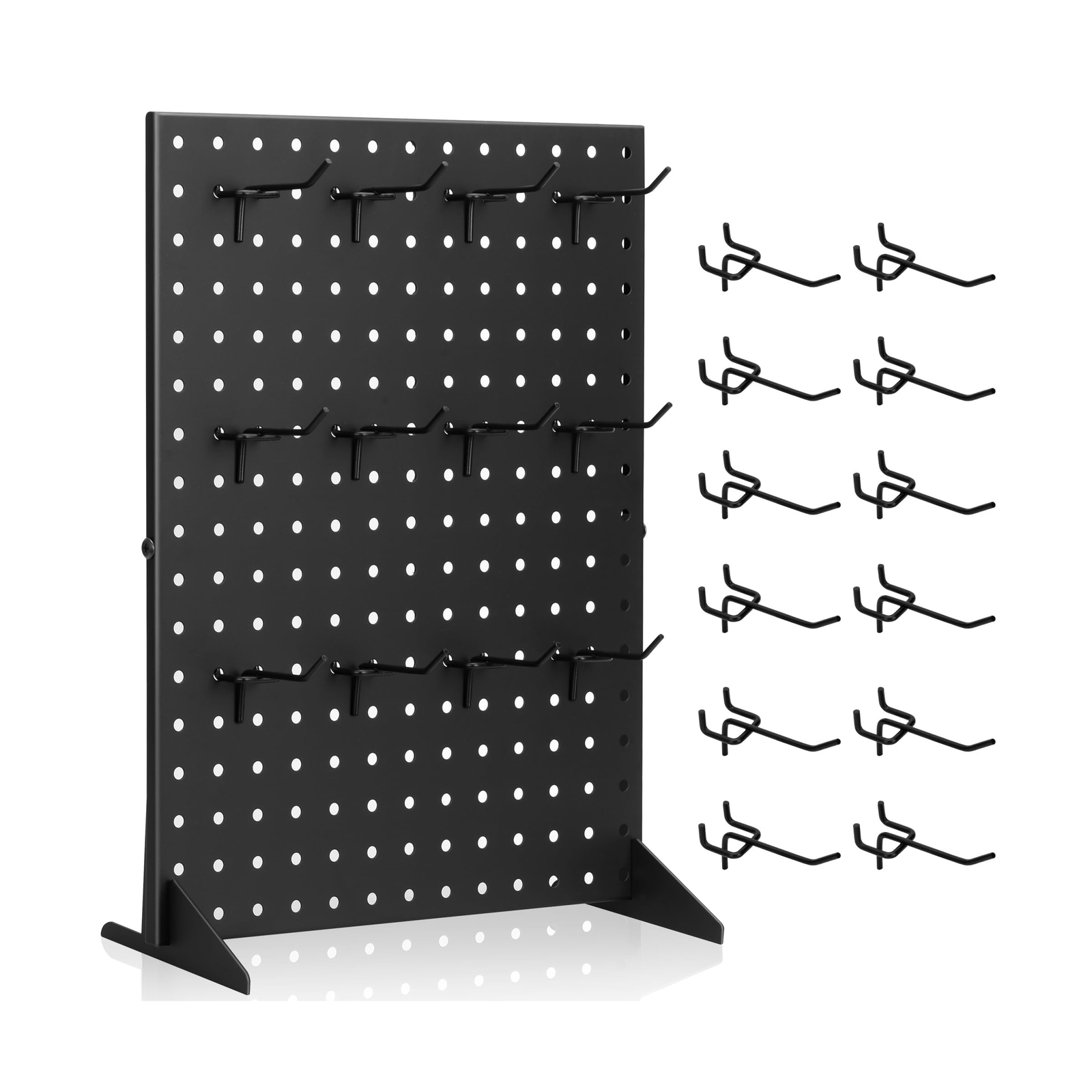 Pegboard Display Stand With 12 Peg Hooks for Retail Craft Shows & Fairs ...
