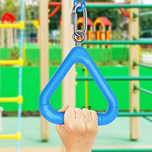 2 PCS Trapeze Swing Bar Rings with Carabiners, Swingset Accessories ...