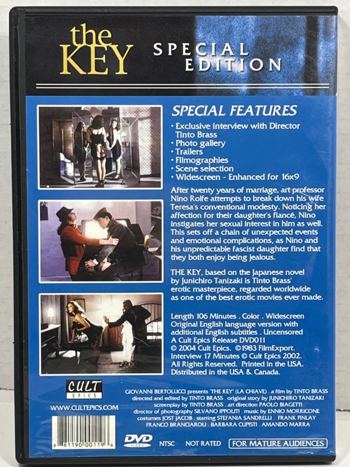 The Key [aka La Chiave] (1983) DVD 2002 Cult Epics A Tinto Brass Film RARE OOP 881190001196| eBay