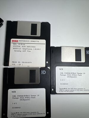 Vintage NCRUSL UNIX® SVR4.2 Version 1.0 Floppy Disks | eBay