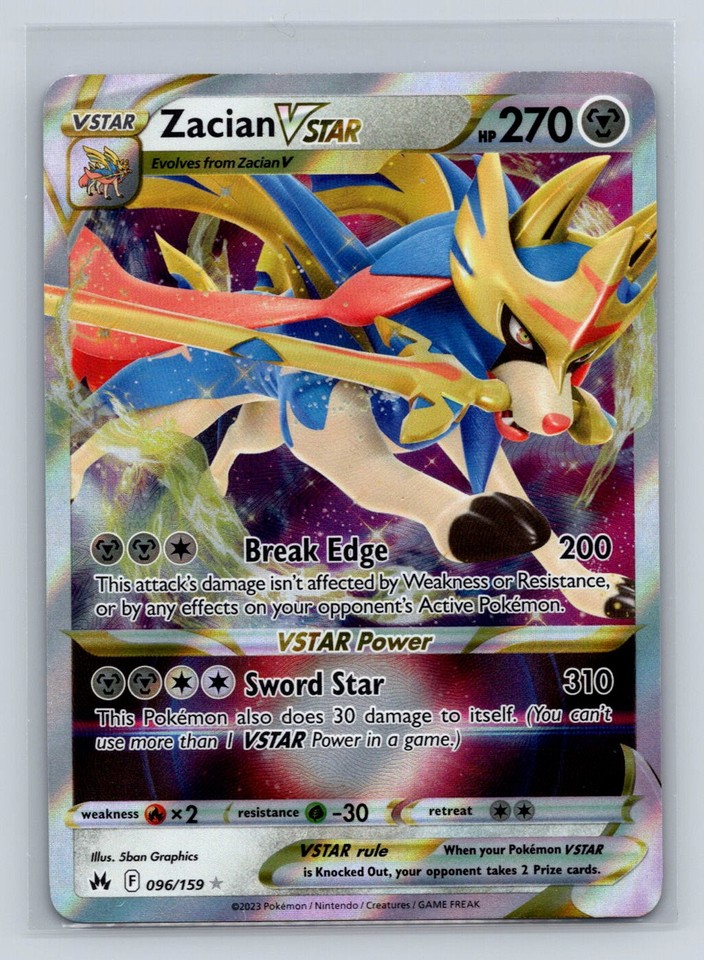 Zacian VSTAR 096/159 SWSH: Crown Zenith for sale | eBay