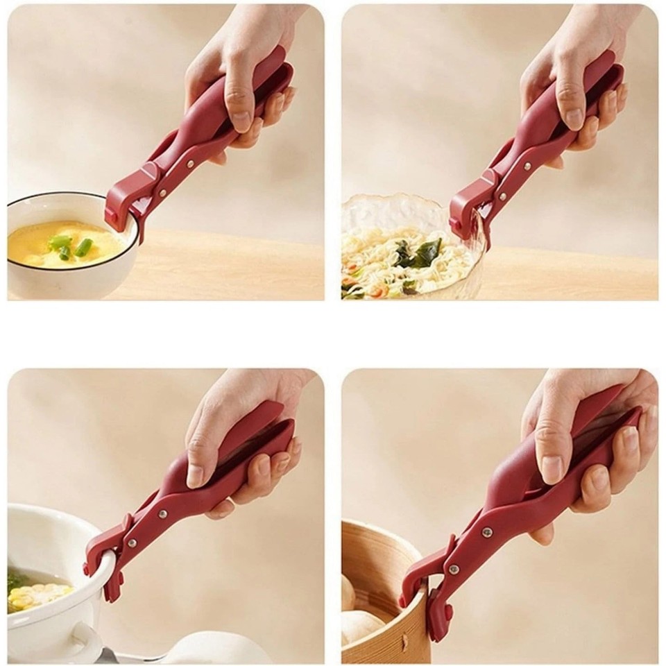 2 Pack Hot Plate Gripper Anti-Scalding Tongs for Bowls Pots Kitchen ...
