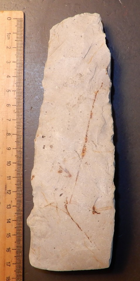 LARGE THICK-BUTTED POLISHED AXE. BUNDSOE-TYPE, DANISH NEOLITHIC FLINT ...