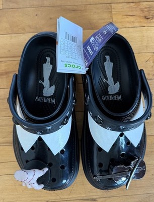 NWT Wednesday Addams Family Platform Stomp Shoes Crocs Clog 7 (5 ...