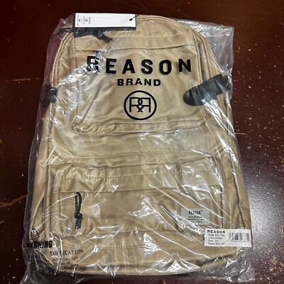 Reason Brand Mens Khaki Adjustable Strap Double Handles Backpack Bag ...