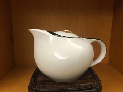 SANGO WHITE TEA POT WITH GOLD AND BLACK ACCENTS made in Japan | eBay