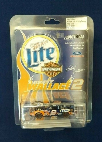 Action RUSTY WALLACE #2 Miller Lite HARLEY DAVIDSON 1:64 Ford Taurus ...