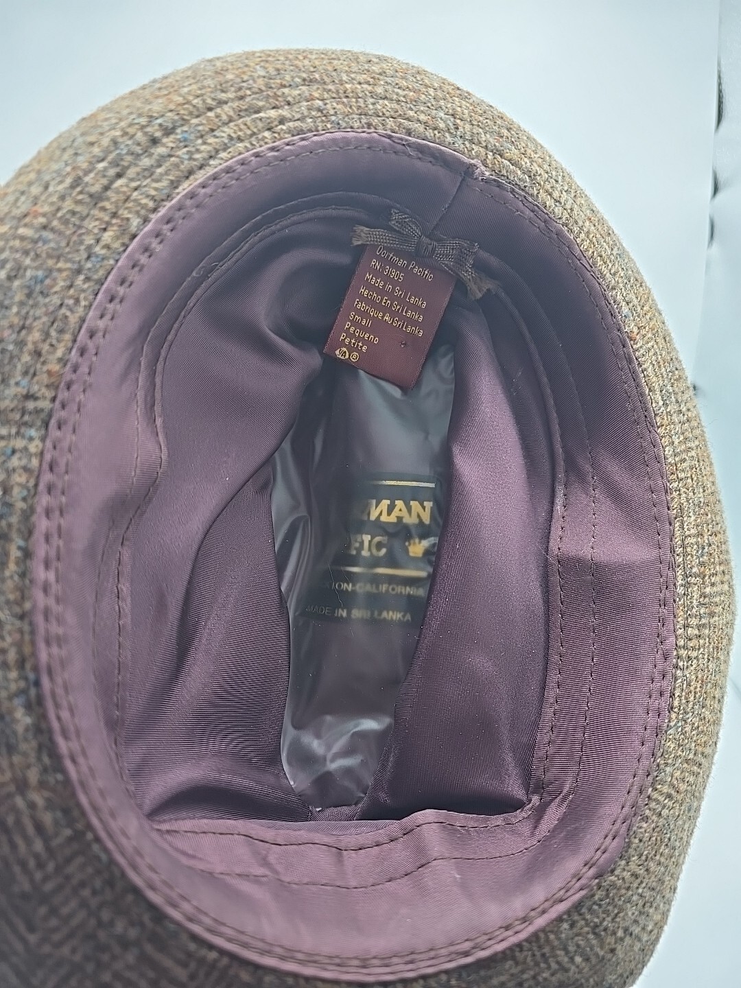 Vintage Dorfman Pacific Classic Crushable Tweed Trilby Fedora Hat Men's One Size | eBay