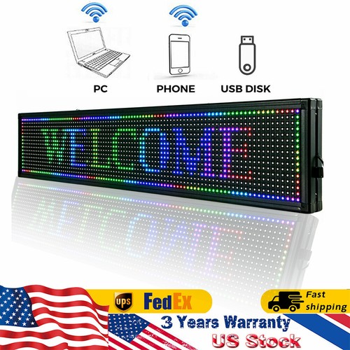 High Brightness Outdoor LED Sign Programmable Scrolling Message Display ...