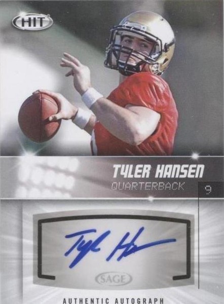 2012 SAGE Hit - Autographs Lights On Silver #A109 Tyler Hansen (AU, RC ...